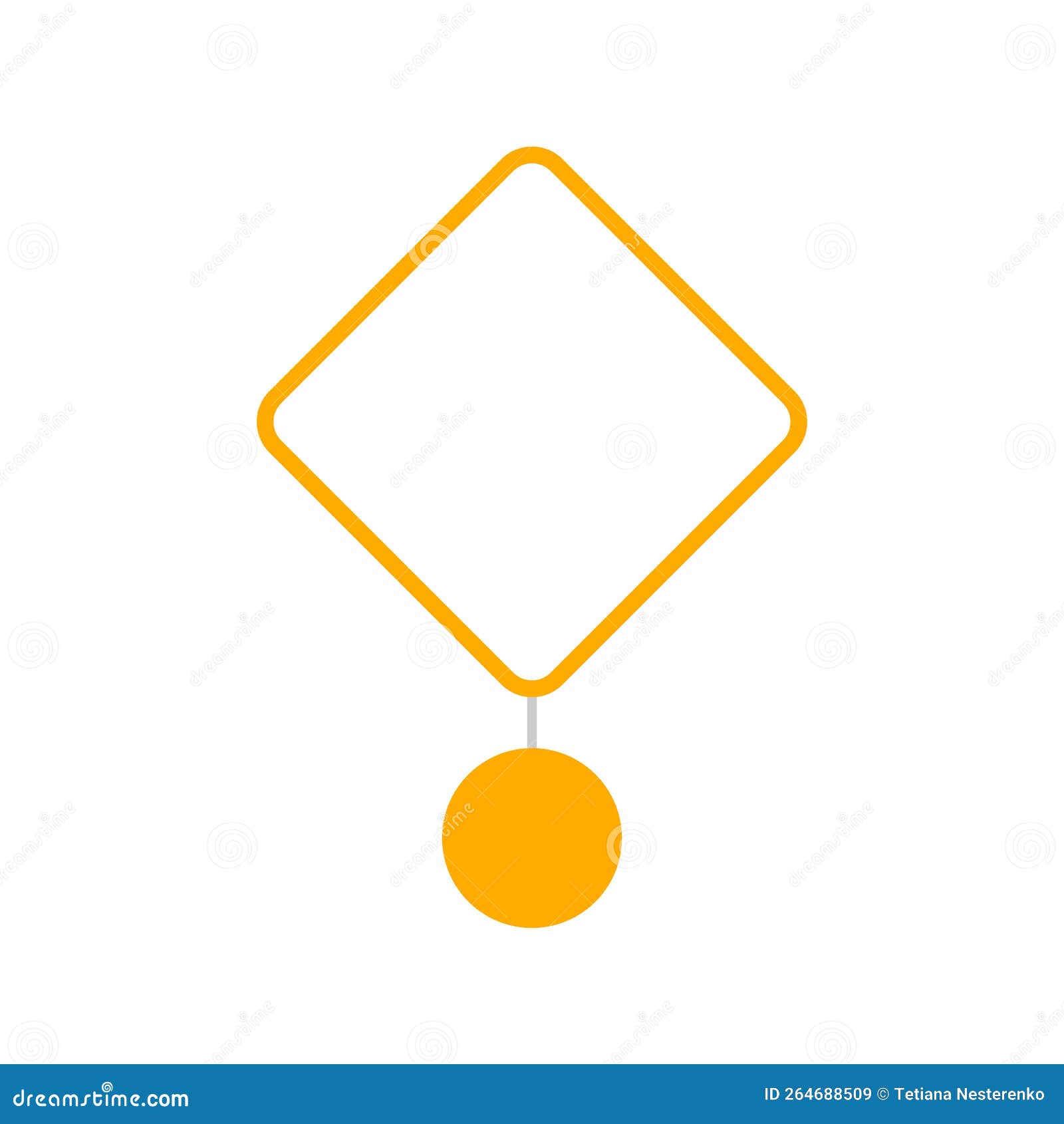 Rhombus Shape with Orange Point Vector Design Element Stock Vector ...