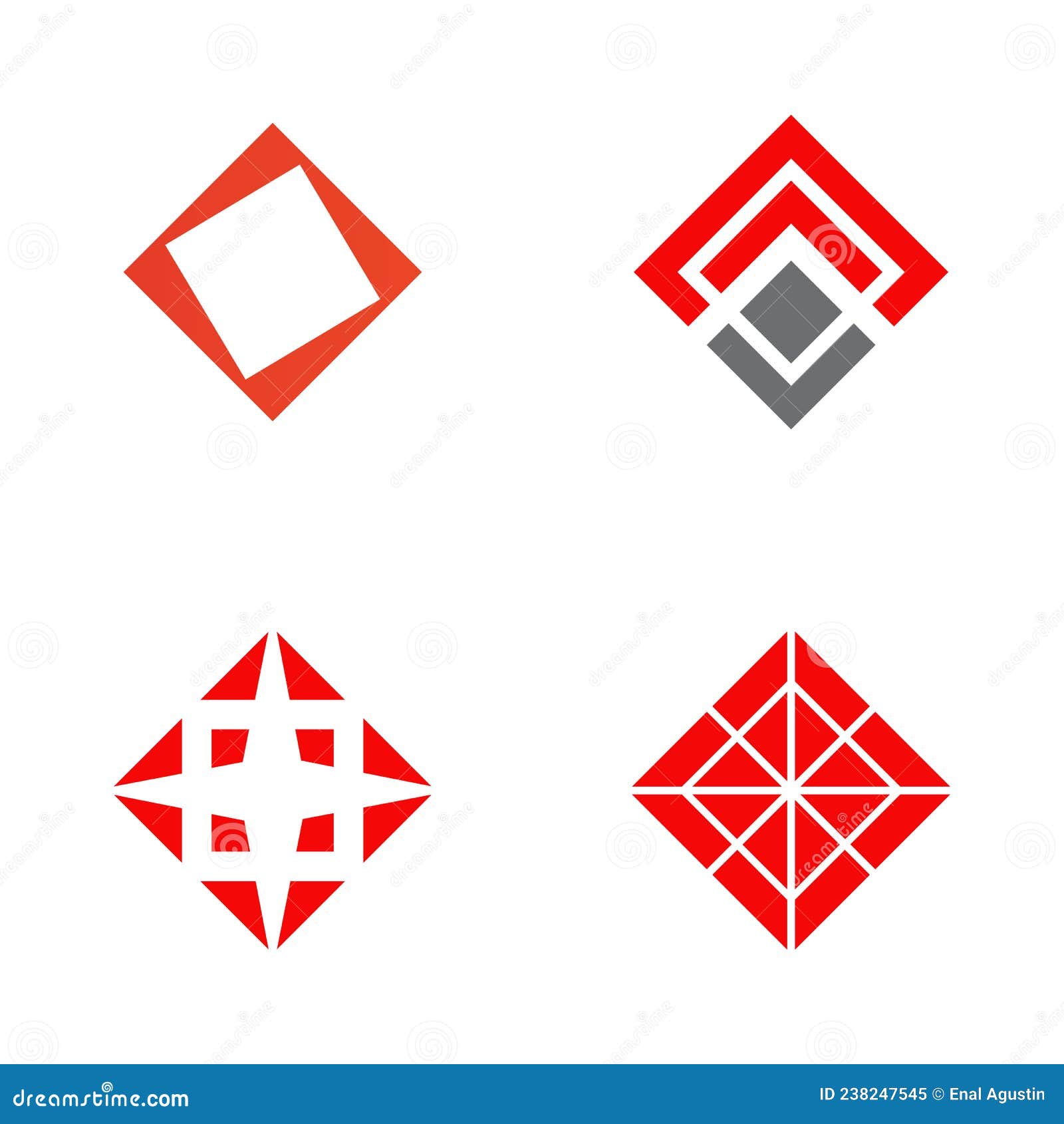 Rhombus Shape Pattern Icon Logo Design Stock Vector - Illustration of ...