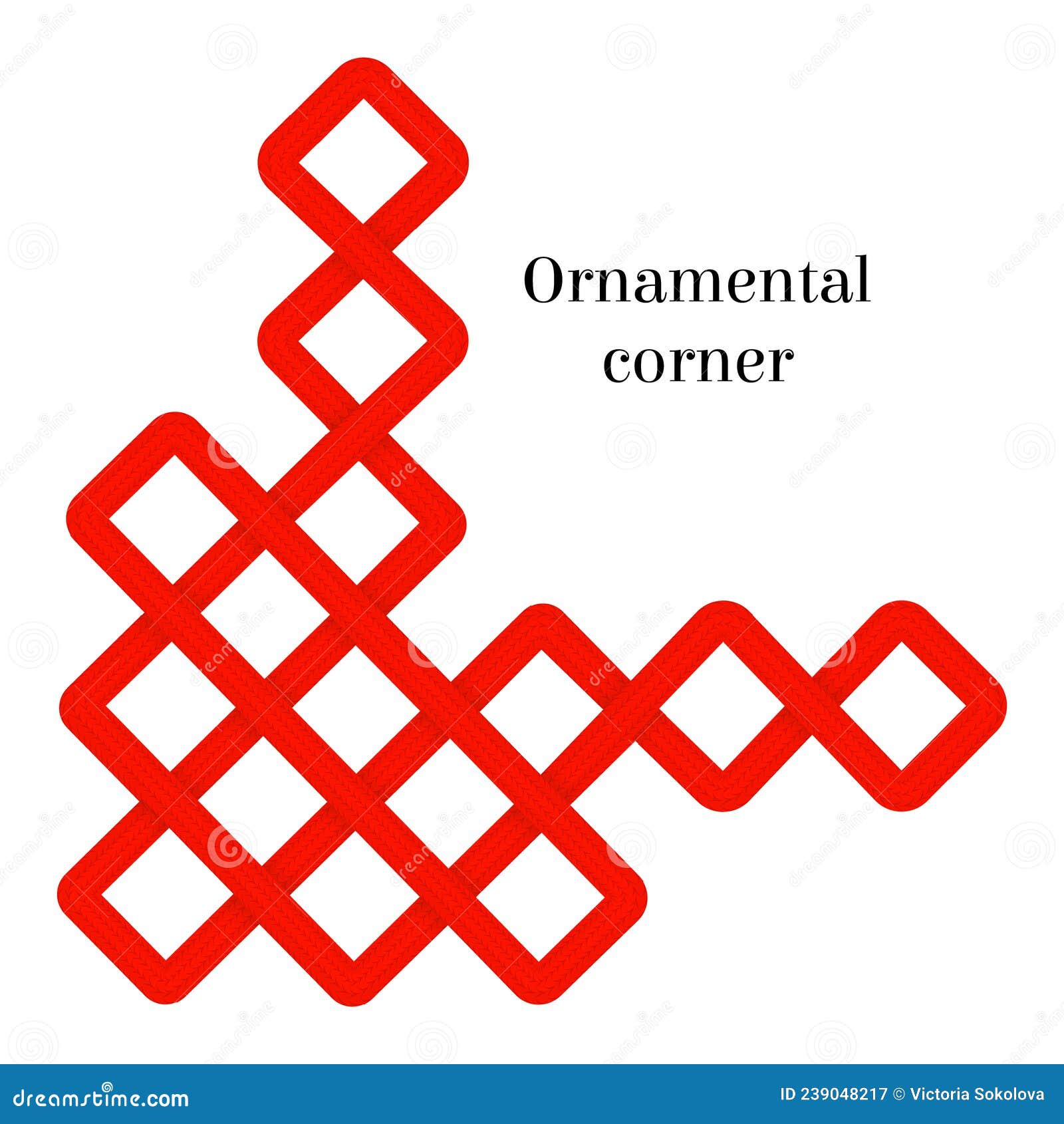 Rhombus Shapes for Design of an Ornamental Corner Stock Vector ...