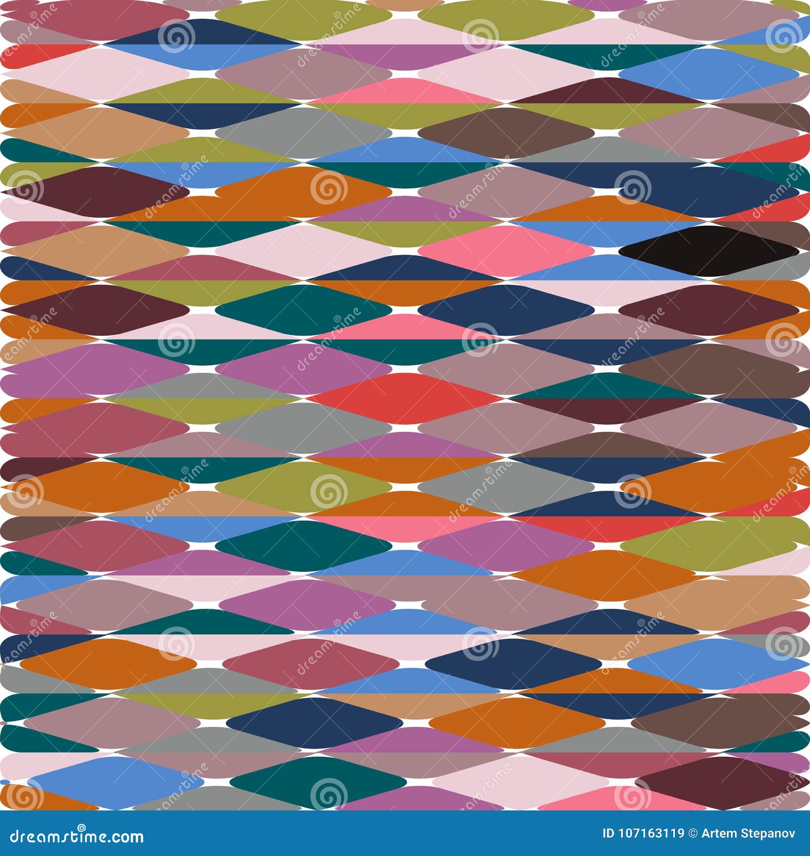 Rhombus and Triangles Pattern in Trendy Colors Stock Vector ...