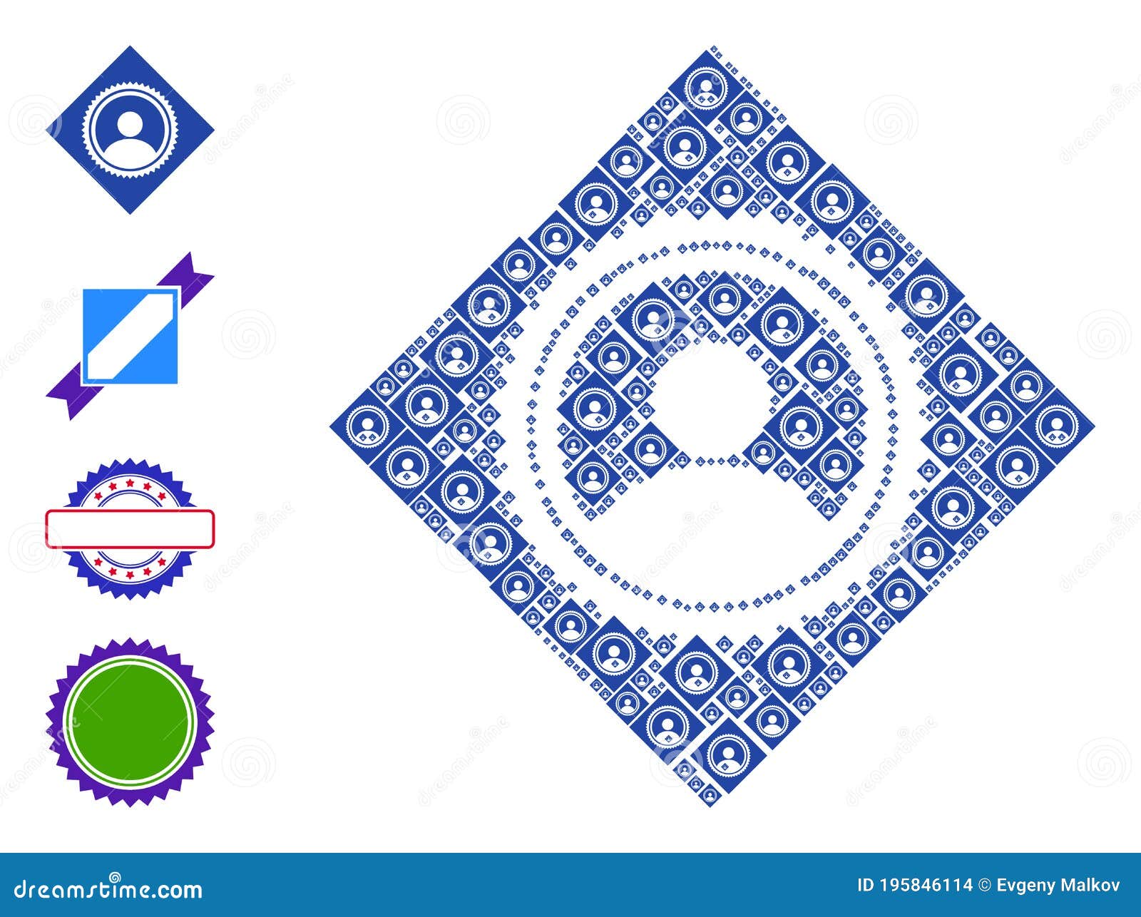 Rhombus User Seal Stamp Fractal Collage of Self Icons Stock Vector ... Rhombus User Seal Stamp Fractal Collage of Self Icons Stock Vector ...