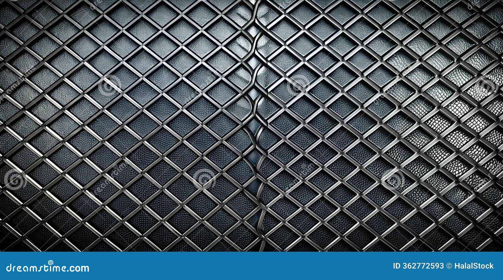 Rhombus Wire Pattern on Black Metal Background Stock Illustration ...