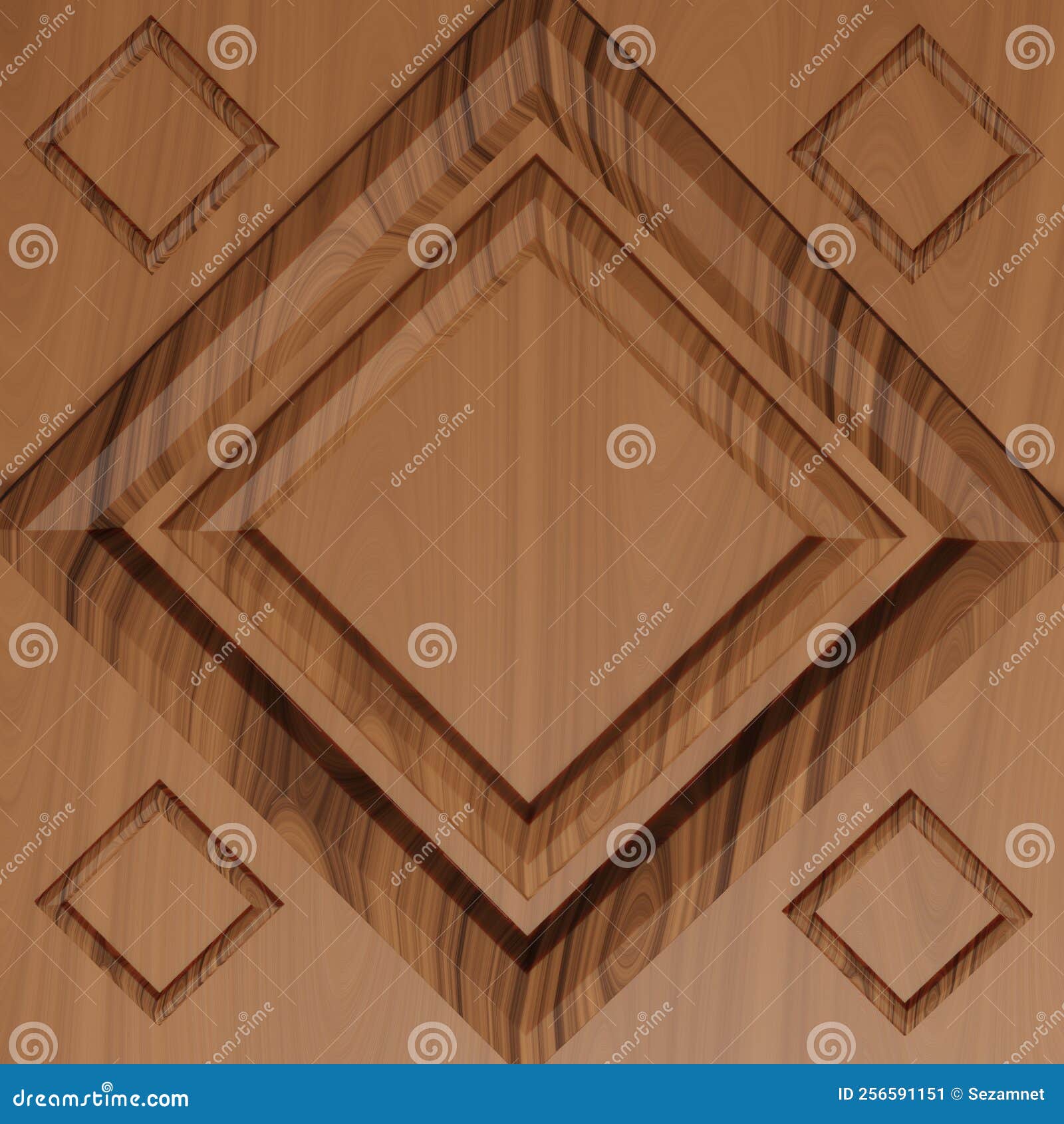 Rhombus Wooden Frame Background with Empty Space for Text Stock ...
