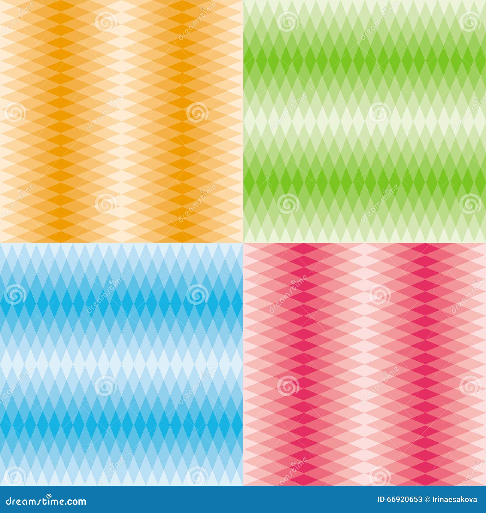 Rhombuses patterns set stock vector. Illustration of simple - 66920653