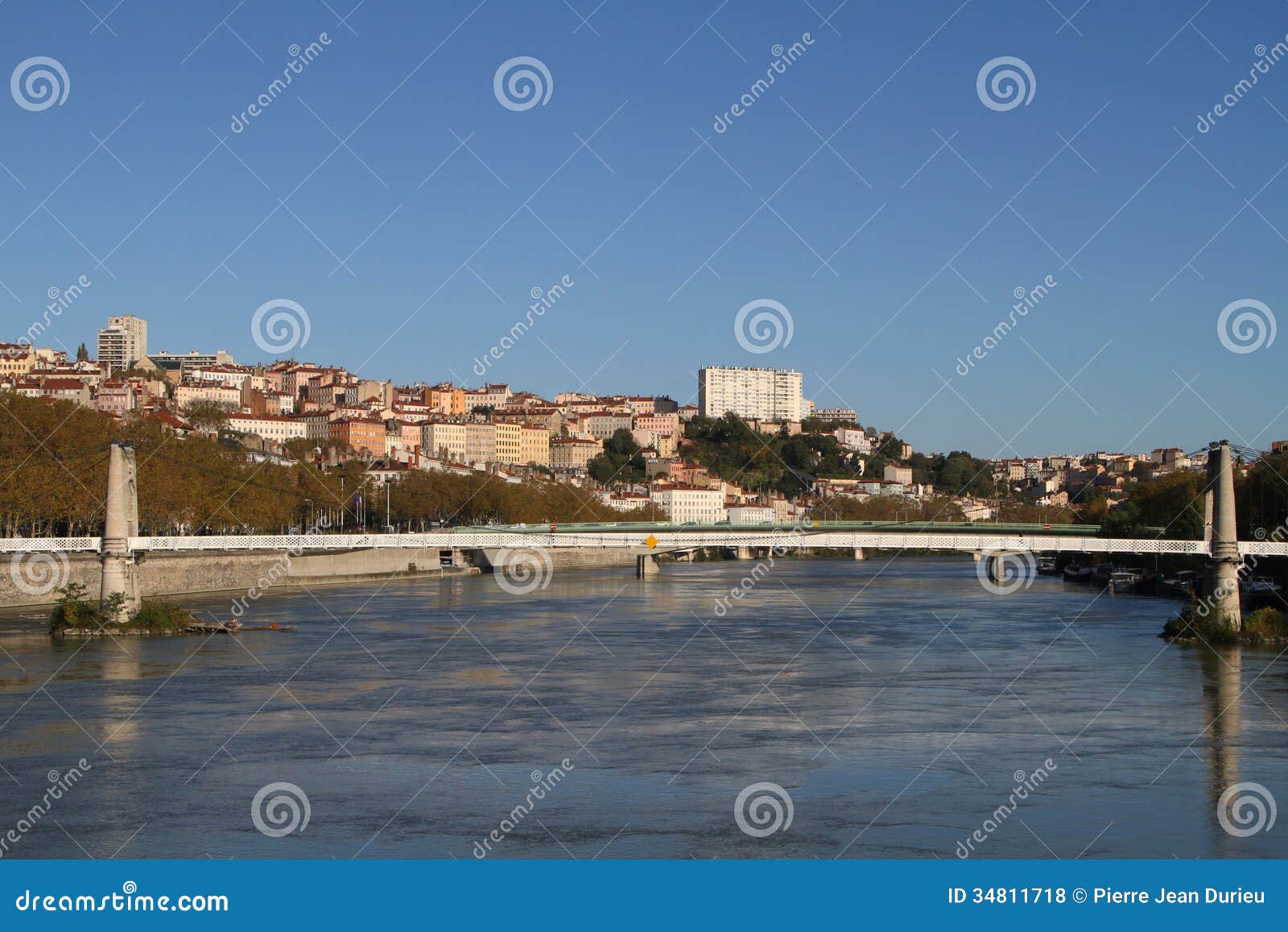 Rhone and Croix-Rousse District Stock Photo - Image of france, quay ...