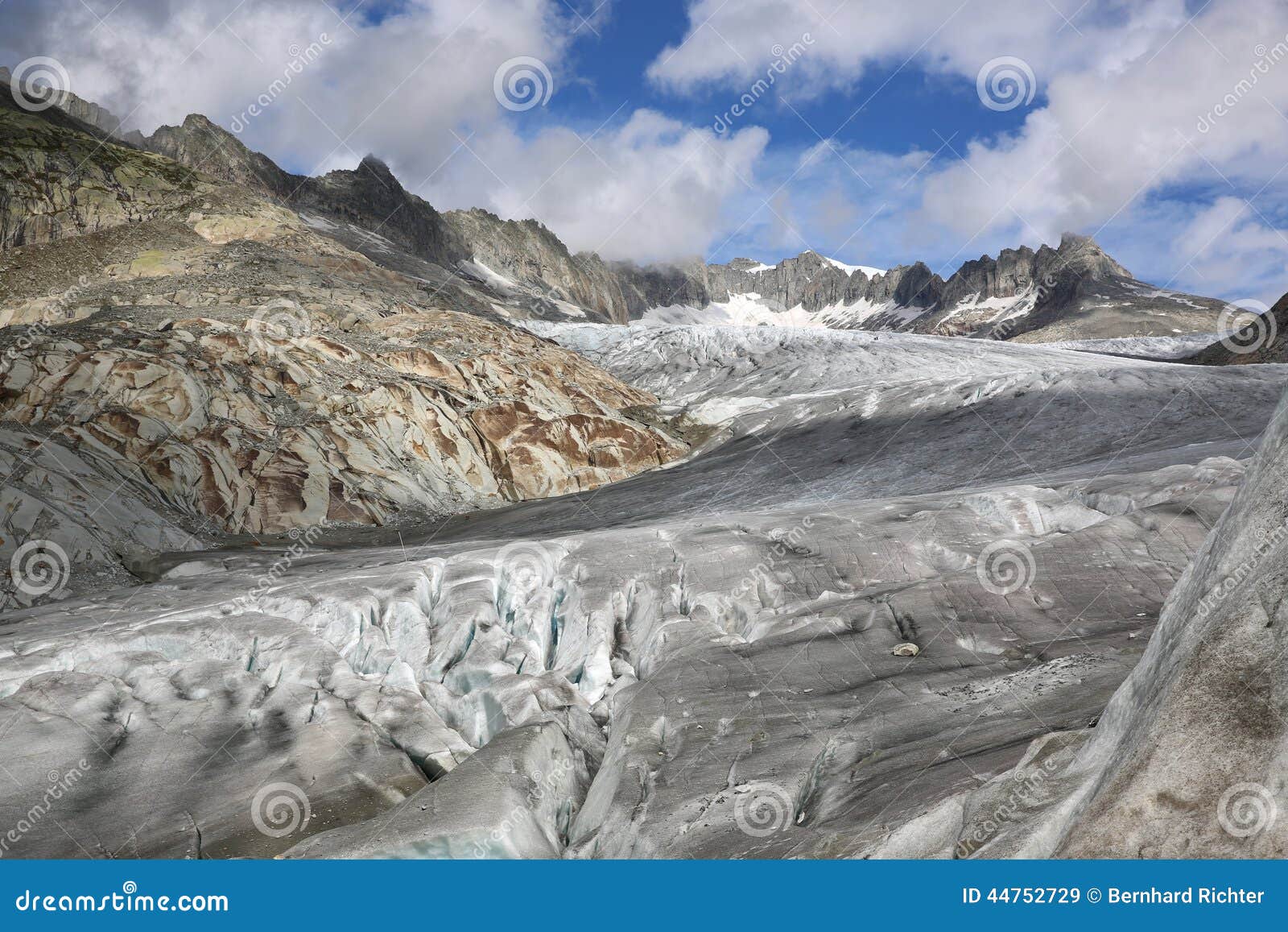 Rhone Glacier stock image. Image of glacier, climate - 44752729