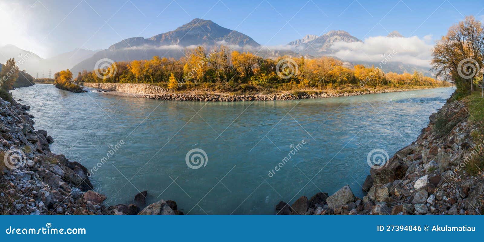 Rhone River I stock photo. Image of wallis, swiss, landmark - 27394046