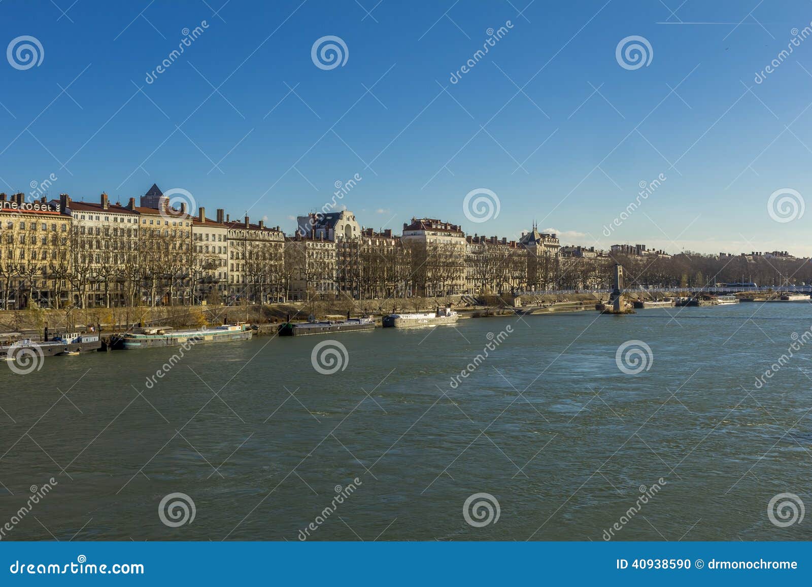 Rhone river Lyon France stock photo. Image of france - 40938590
