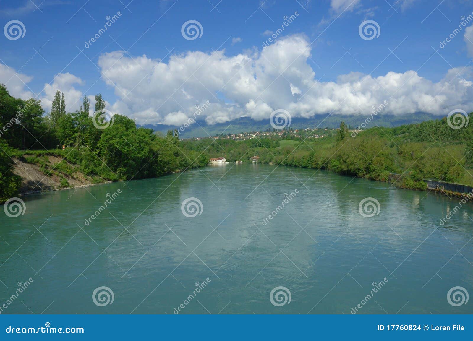 Rhone Valley stock photo. Image of blue, green, river - 17760824