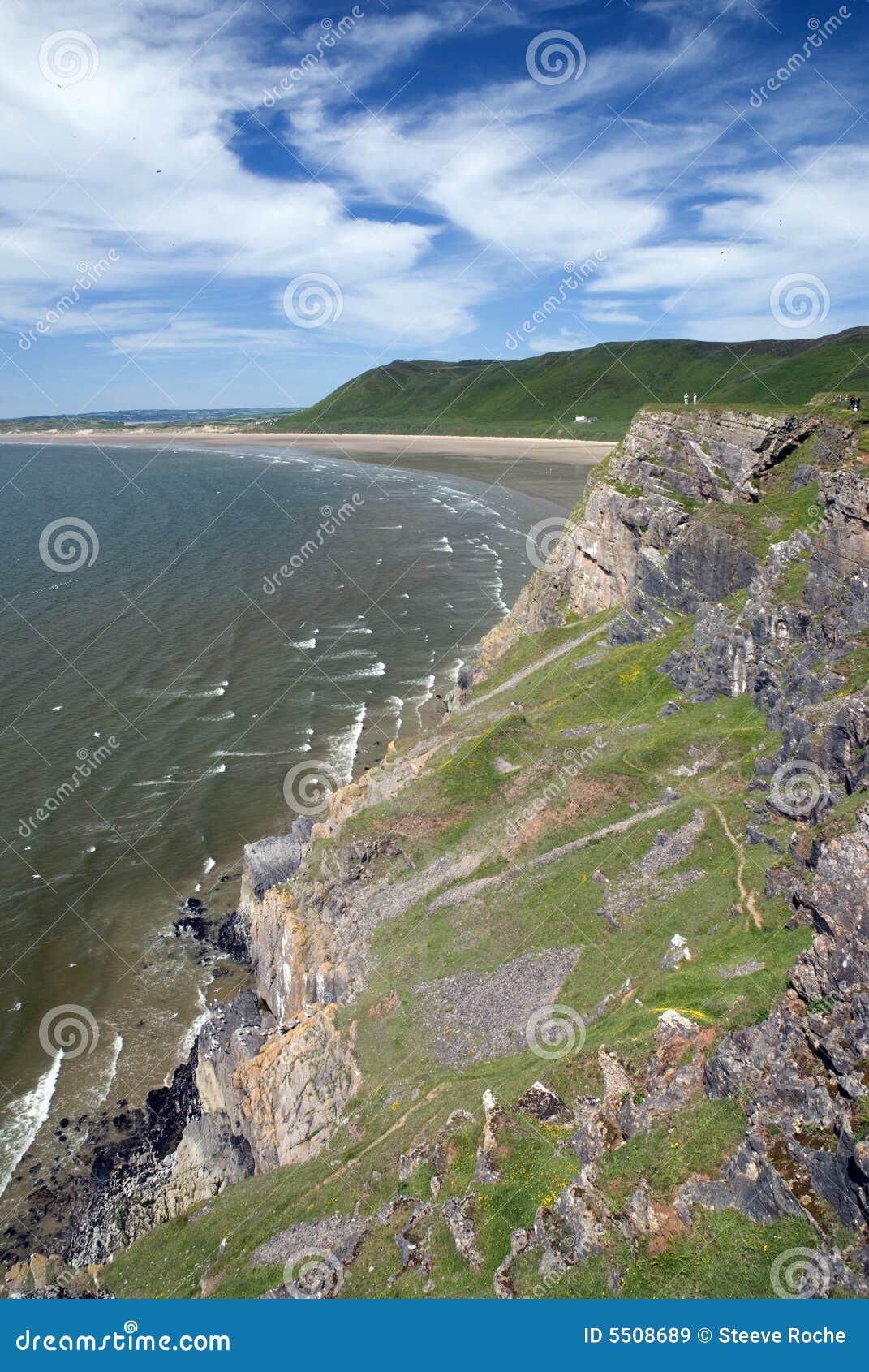 Rhossili Bay - Gower Peninsula. Wales Royalty-Free Stock Photography ...