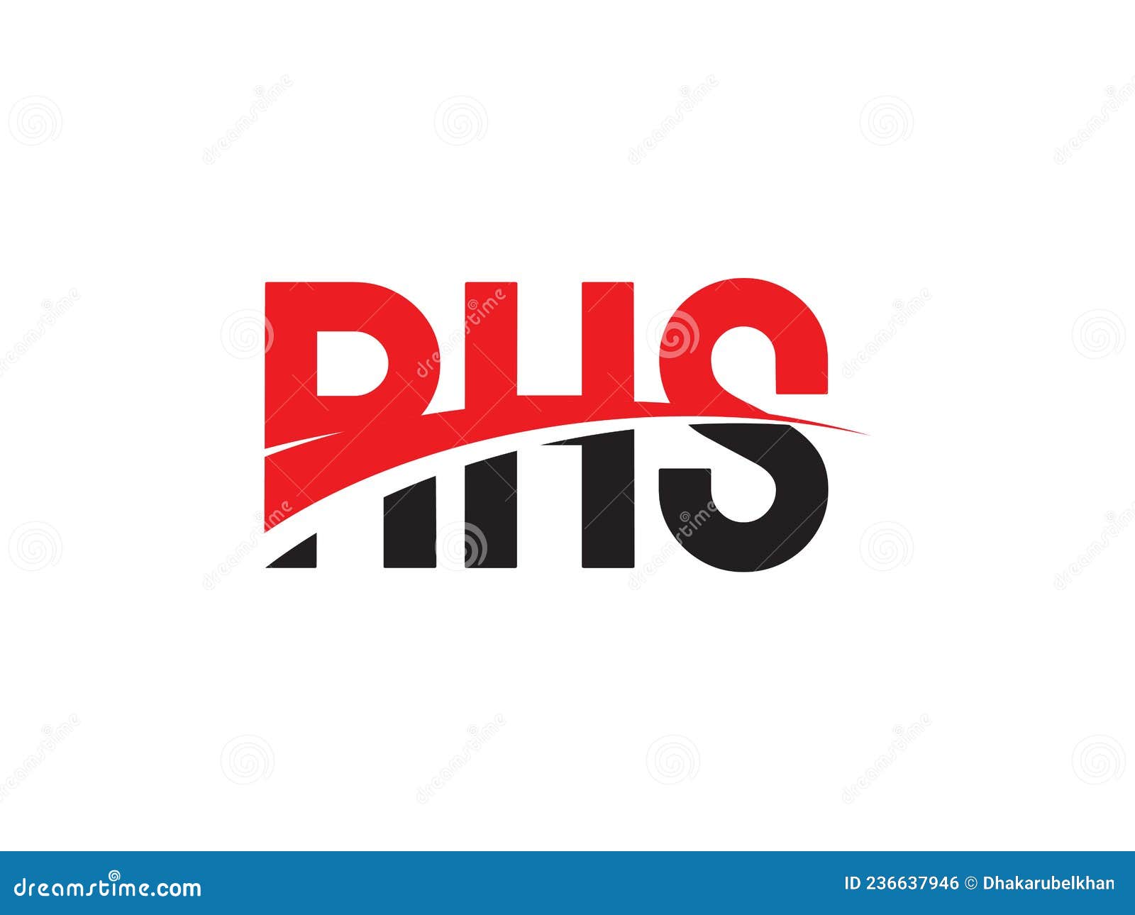 RHS Letter Initial Logo Design Vector Illustration Stock Vector ...