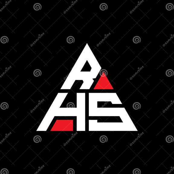 RHS Triangle Letter Logo Design with Triangle Shape. RHS Triangle Logo ...