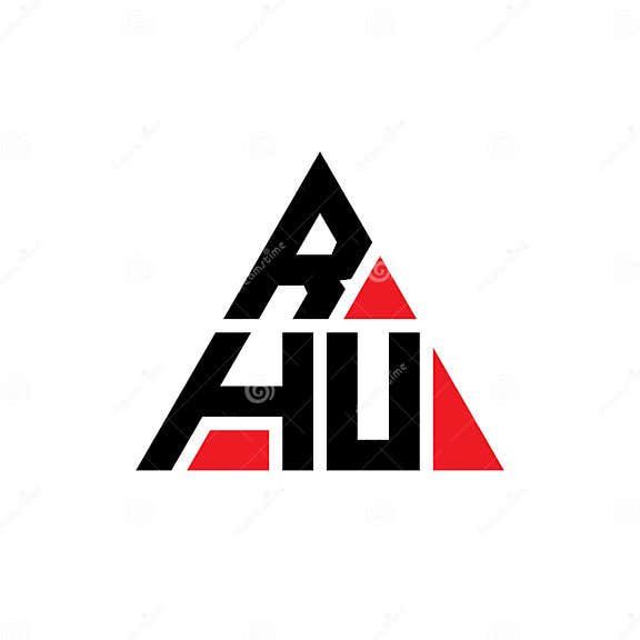RHU Triangle Letter Logo Design with Triangle Shape. RHU Triangle Logo ...