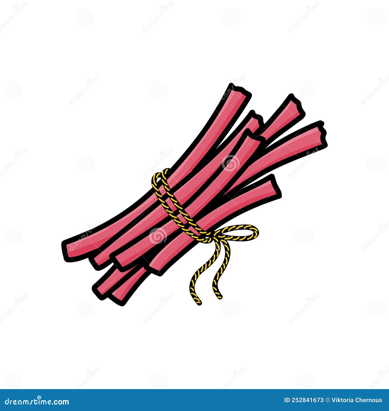 Rhubarb Doodle Icon, Vector Color Line Illustration Stock Vector ...