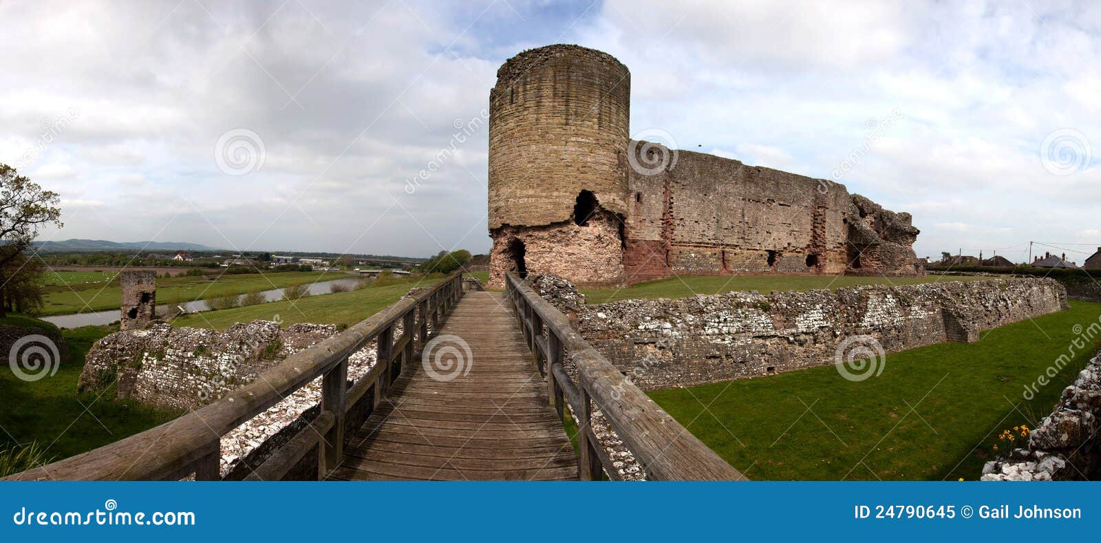 Rhuddlan Castle stock image. Image of bridge, ruins, building - 24790645