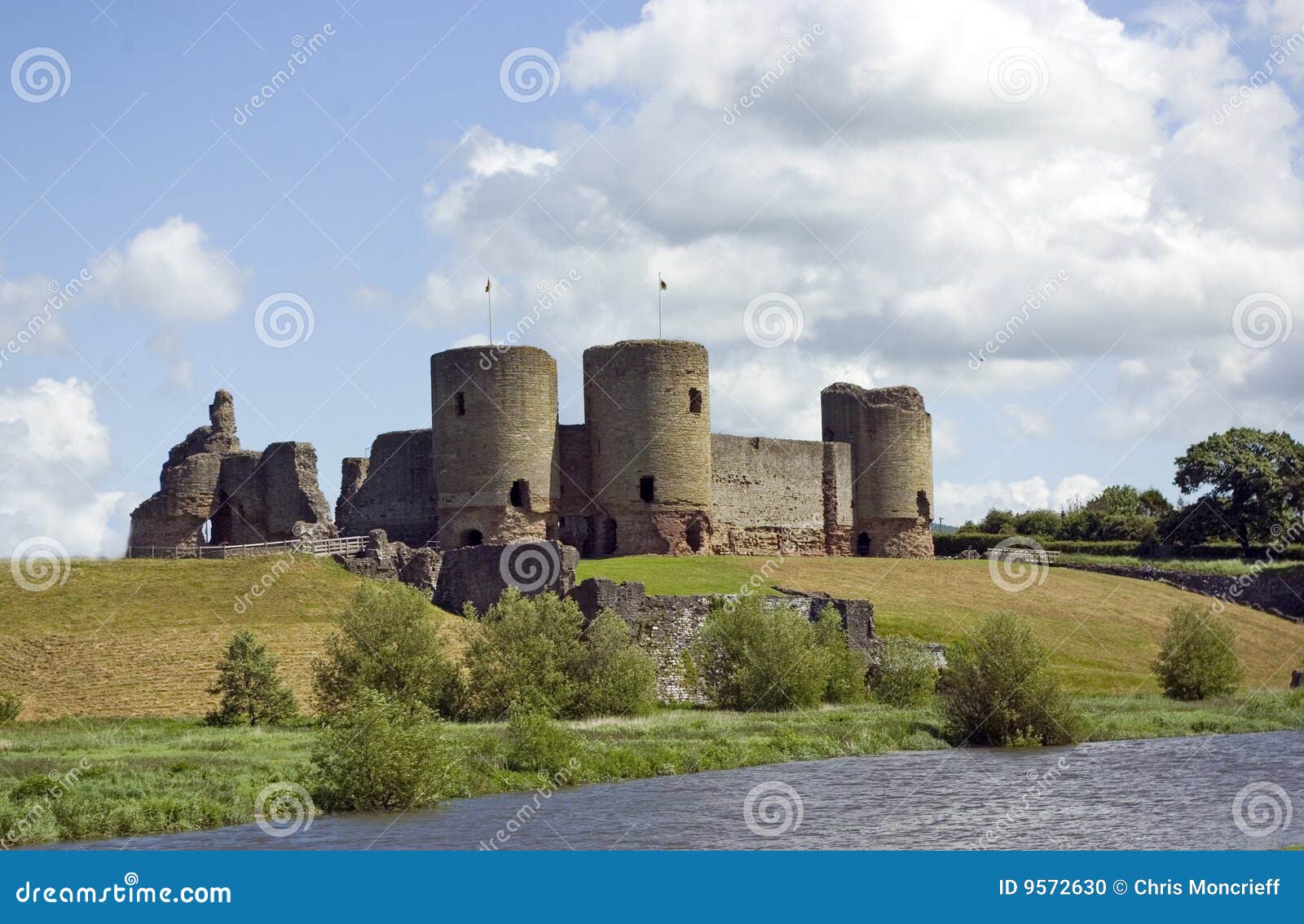 Rhuddlan Castle stock photo. Image of fortified, edward - 9572630