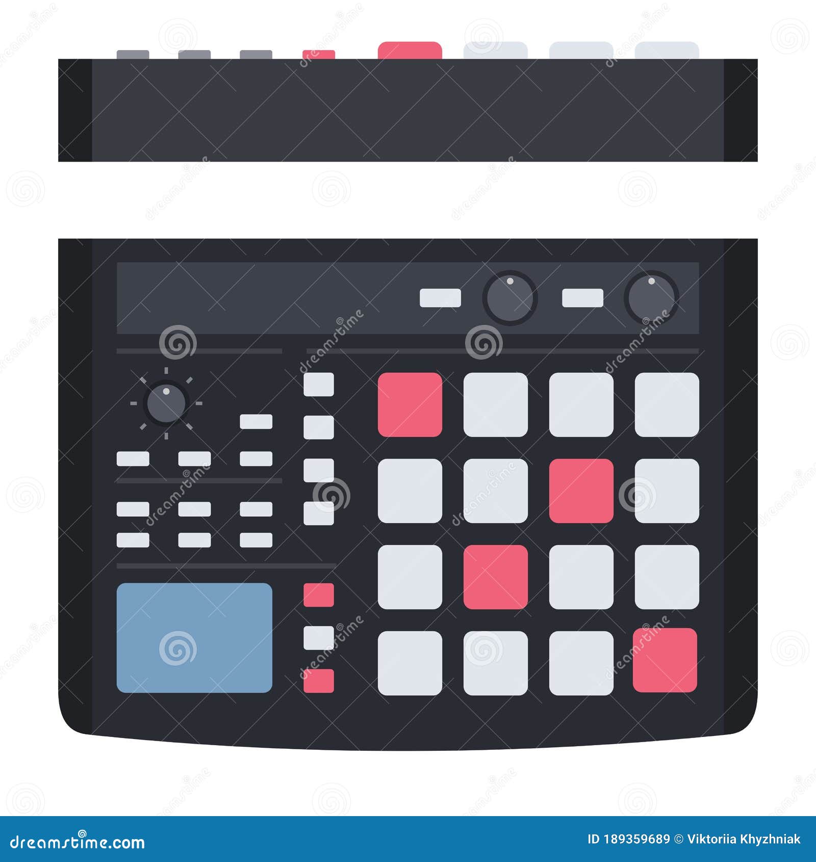 Electronic Musical Piano Keyboard Vector Illustration, Flat Cartoon ...
