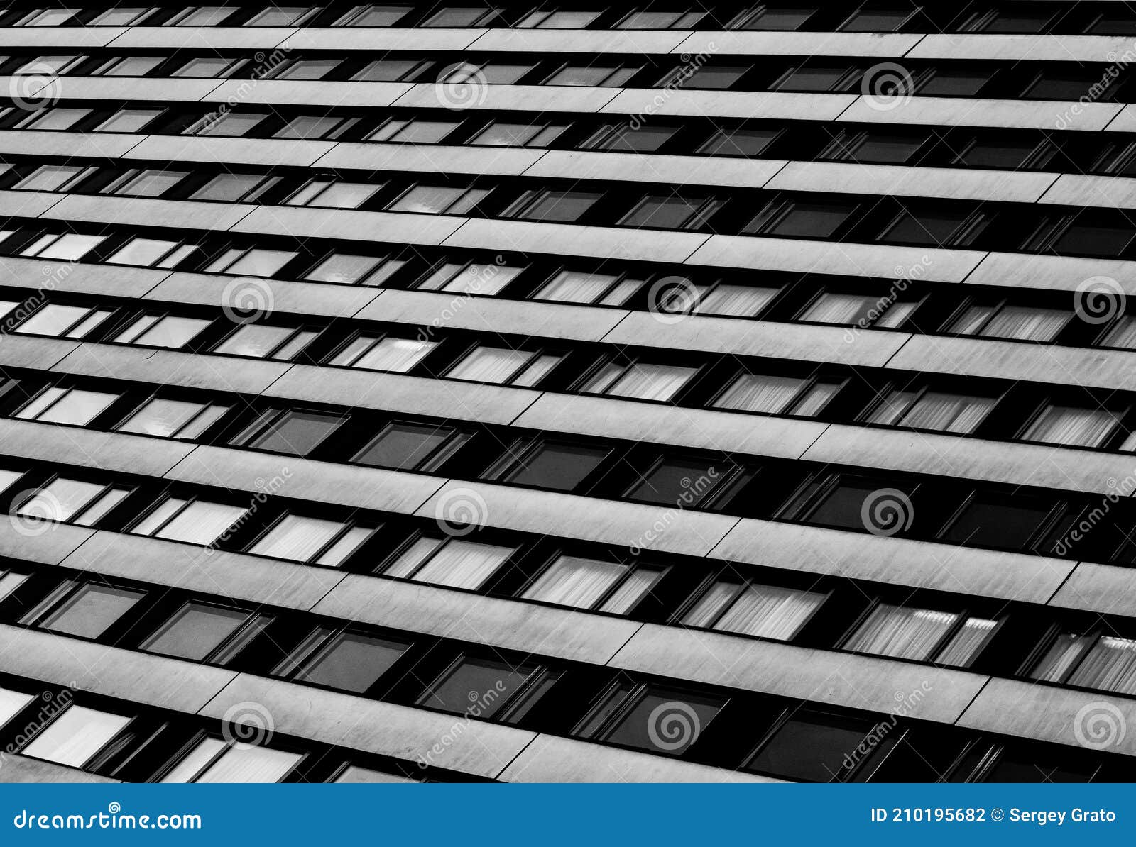 Rhythm on the Facade from the Windows of the Building Stock Photo ...