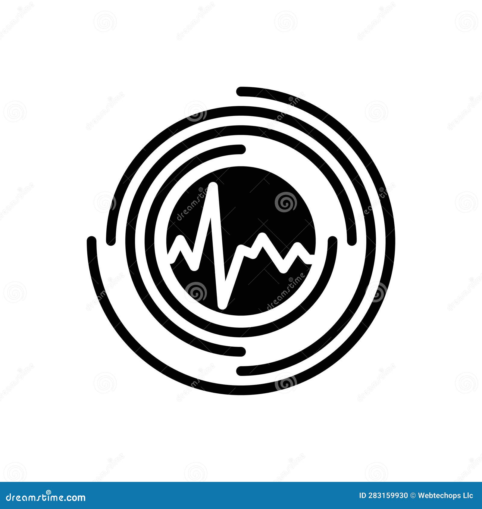 Black Solid Icon for Rhythm, Cadence and Melody Stock Vector ...