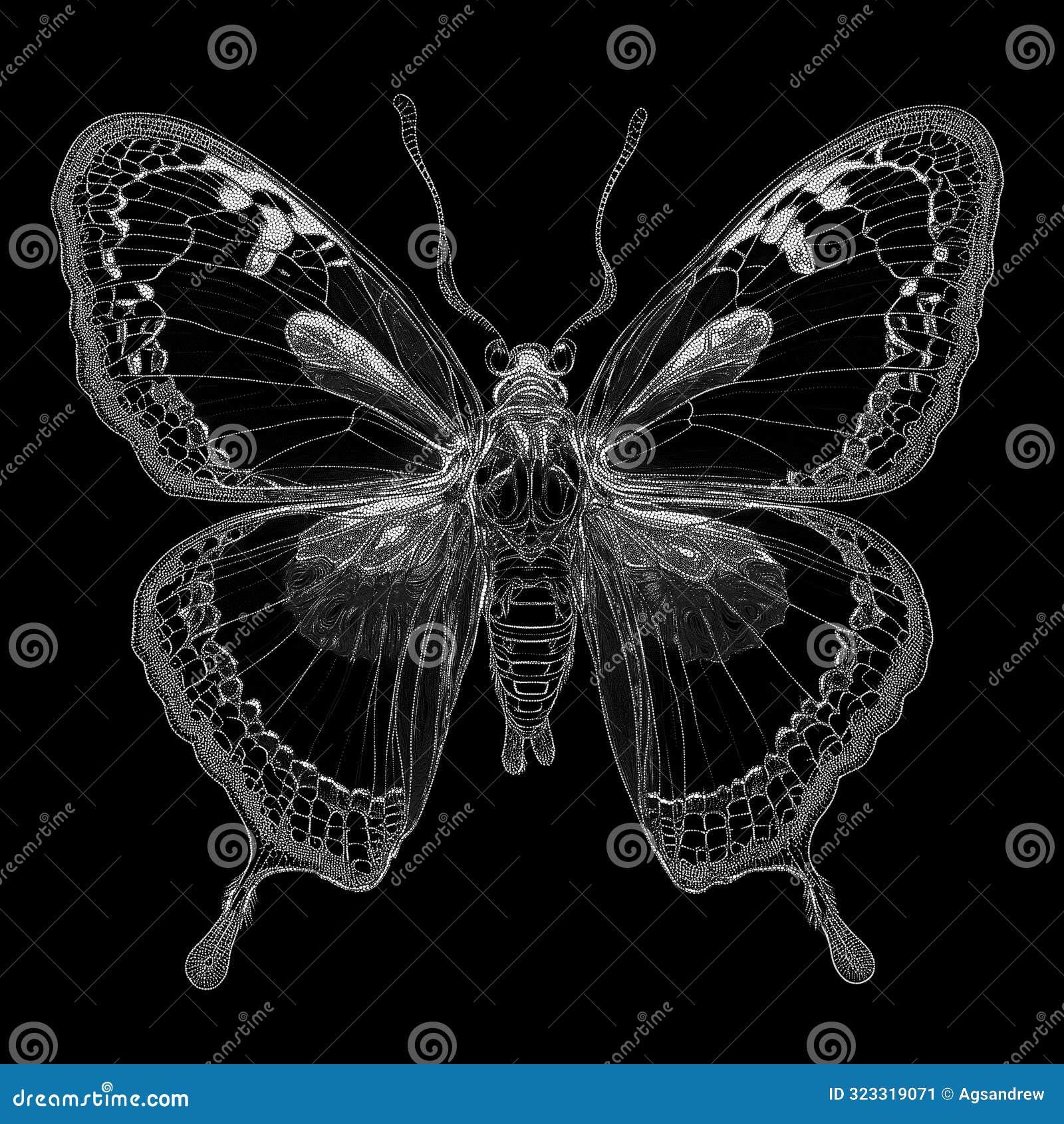 The Rhythm of Nature Stippling Stock Illustration - Illustration of ...