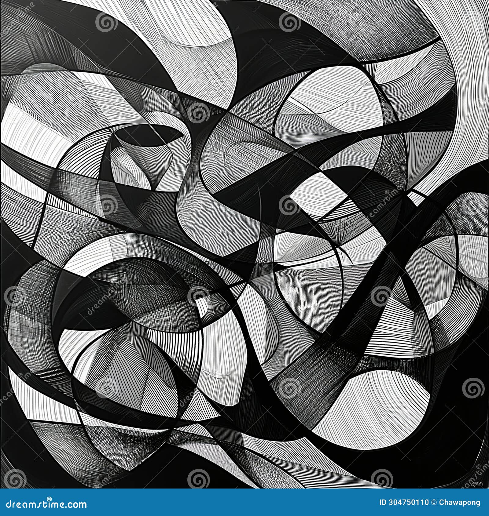 Rhythmic Abstractions, Expressive Lines and Dynamic Stock Illustration ...