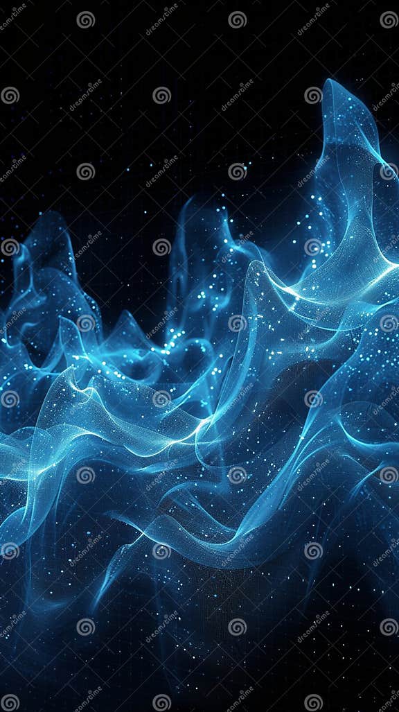 Rhythmic Blue Wave Pattern Captures the Essence of a Pulsating ...