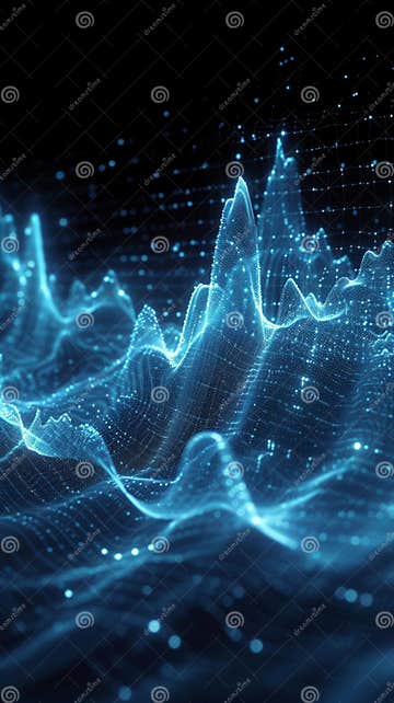 Rhythmic Blue Wave Pattern Captures the Essence of a Pulsating ...