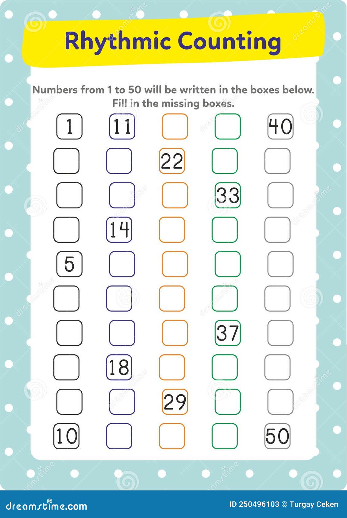 Rhythmic Counting for Preschool and Kindergarten Stock Illustration ...