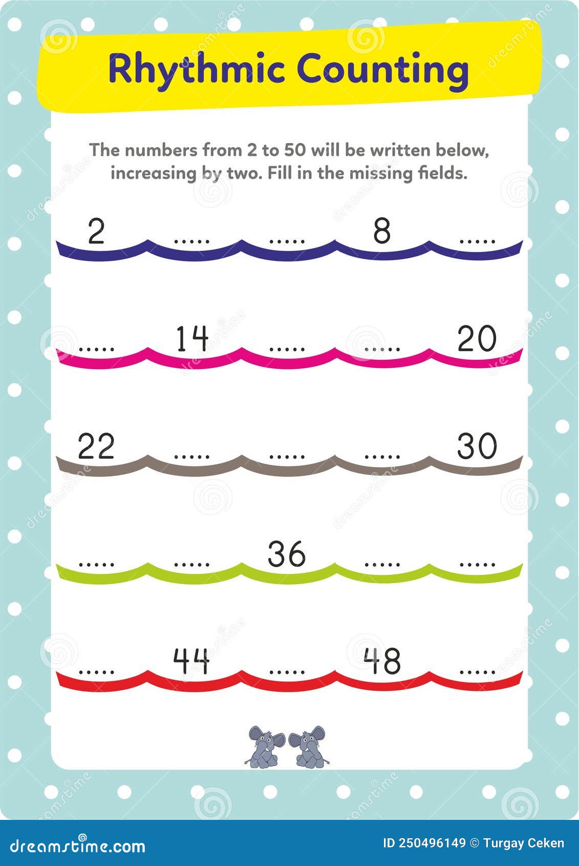 Rhythmic Counting for Preschool and Kindergarten Stock Illustration ...