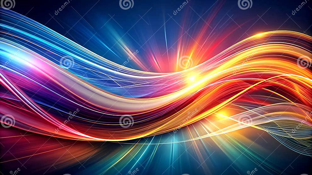 The Rhythmic Flow of Abstract Lines and Curves Generative AI Digital Creation Stock Image ...