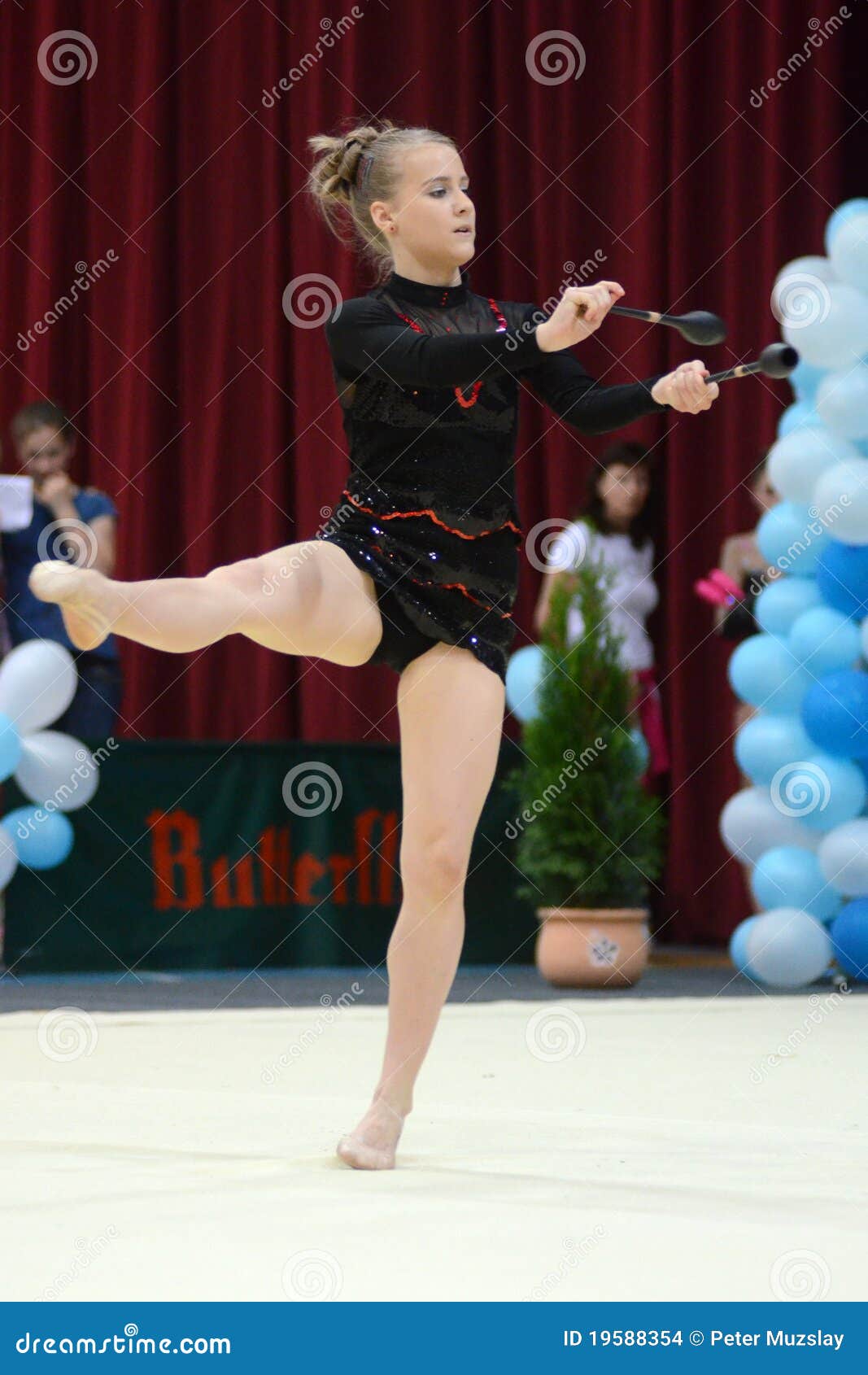 Rhythmic Gymnastics editorial stock image. Image of floor - 19588354