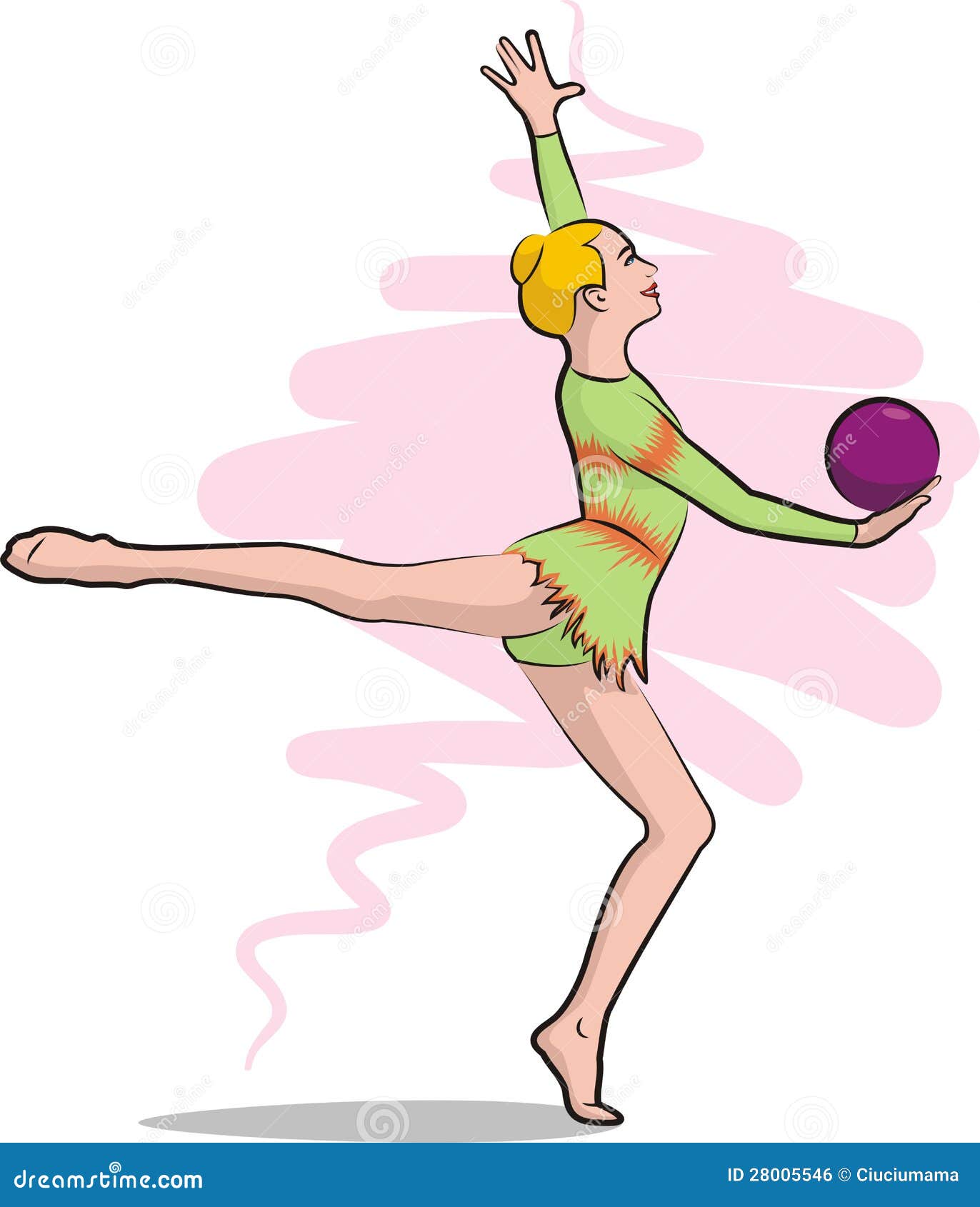 Rhythmic gymnastics - ball stock vector. Illustration of ballet - 28005546