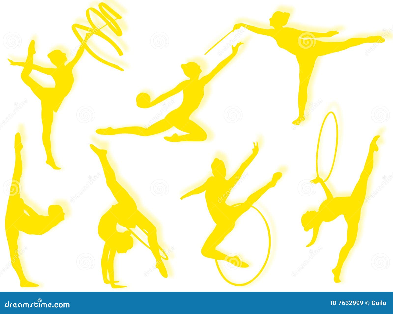 Rhythmic Gymnastics Exercises Stock Illustration - Illustration of ...