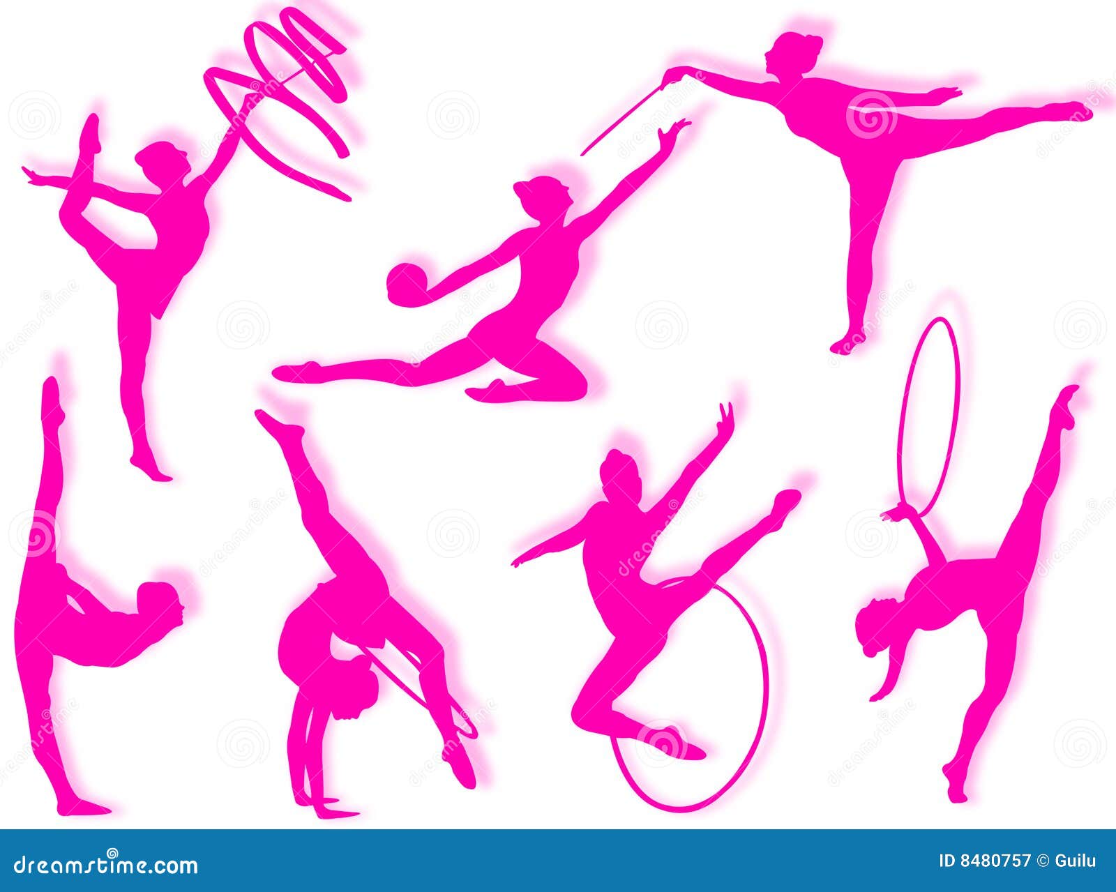 Rhythmic Gymnastics. Ring. Gymnastics Woman Silhouette. Stock ...