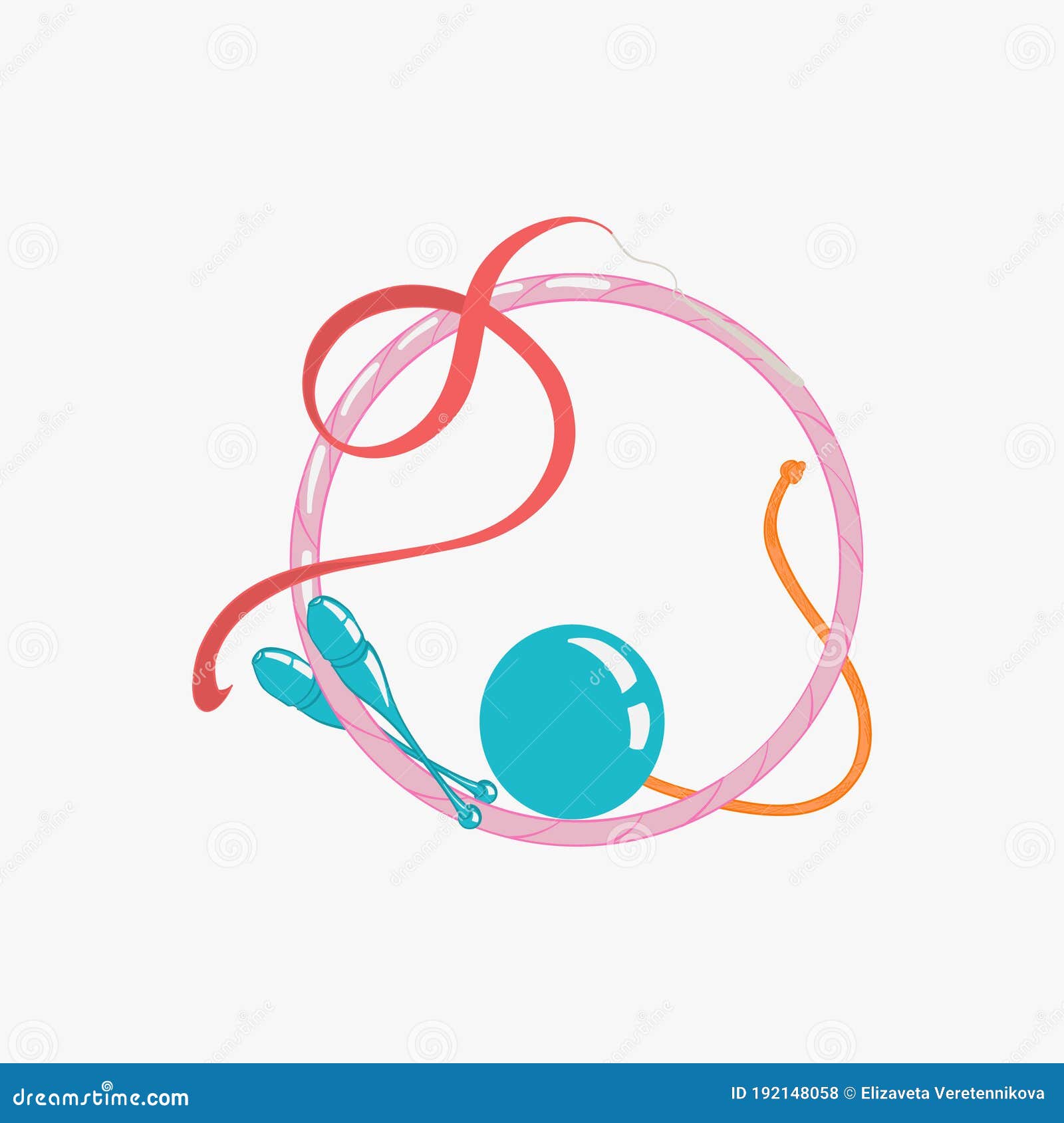 Rhythmic gymnastics logo stock vector. Illustration of dance - 192148058