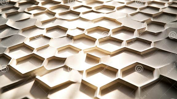 Rhythmic Hexagonal Pattern Casting Shadows, Depth and Bold Structure ...