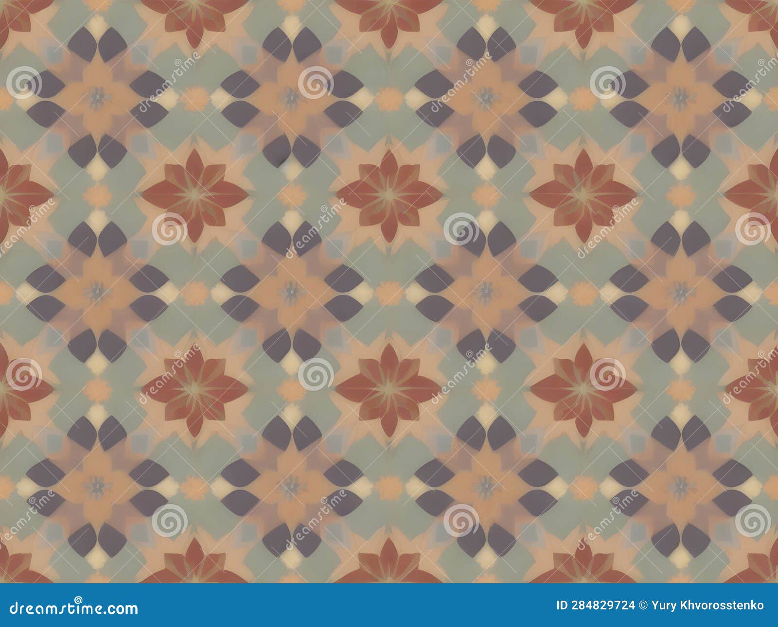 Rhythmic Pattern. Nature S Geometric Art. Bright Floral Linear ...