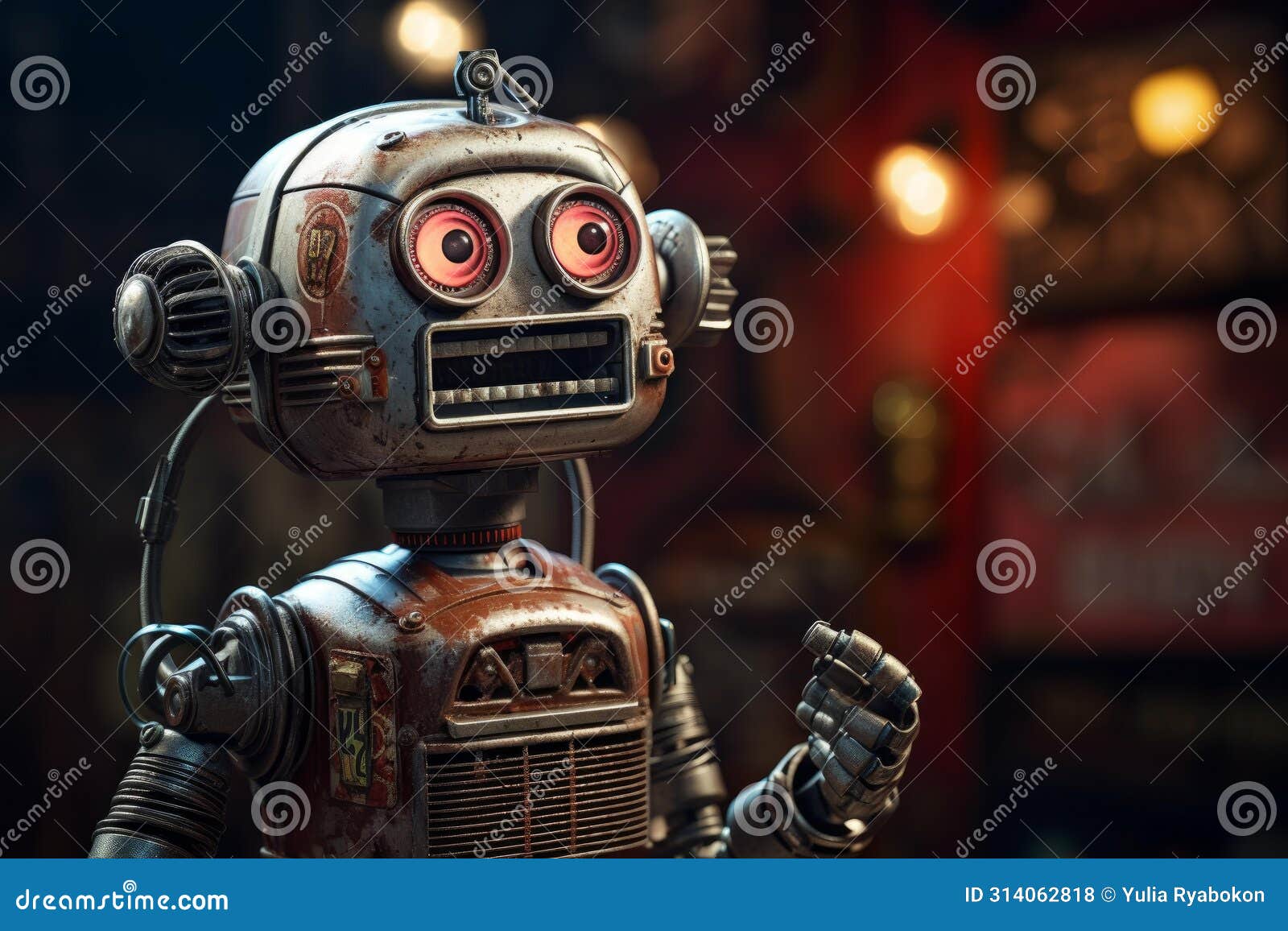 Robot Singer Vocalist Sketch Engraving Cartoon Vector | CartoonDealer ...