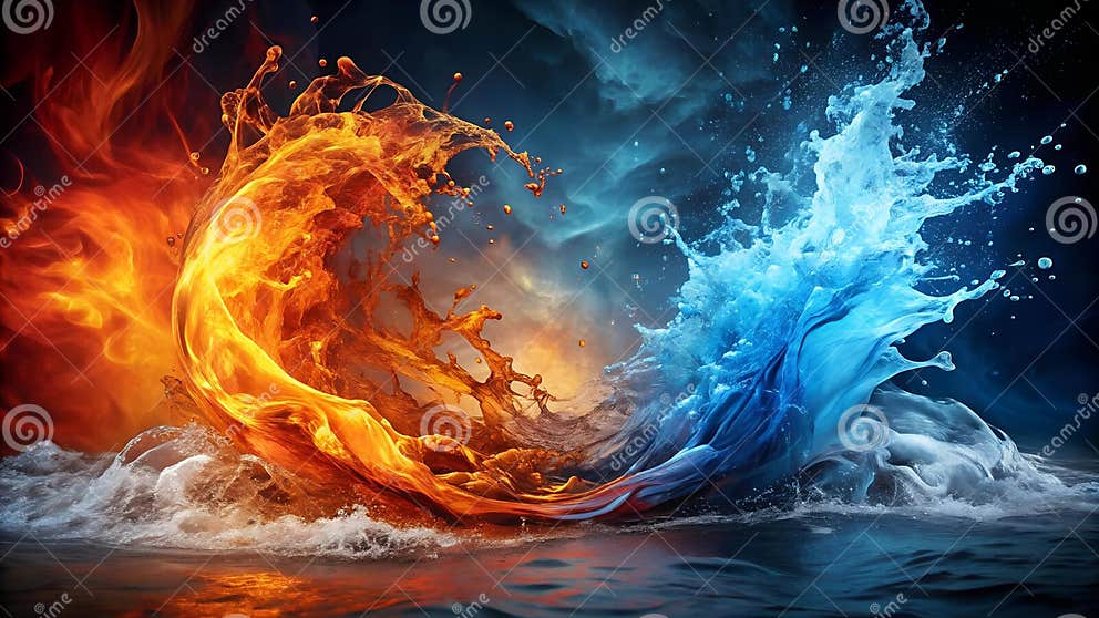 A Rhythmic Symphony: the Dance of the Elements Generative AI Stock Illustration - Illustration ...