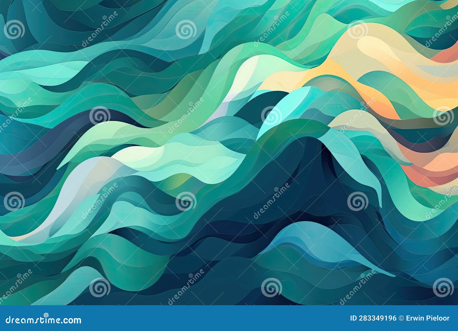 Rhythmic Wave Patterns in Abstract Background Design for Your Creative ...
