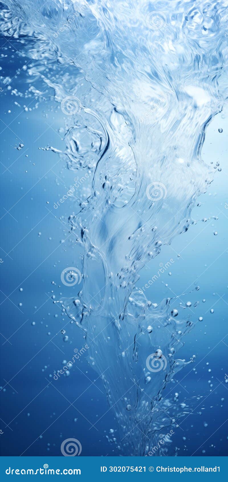 Rhythmic Waves of Effervescent Water Dance Freely, Encapsulating the ...