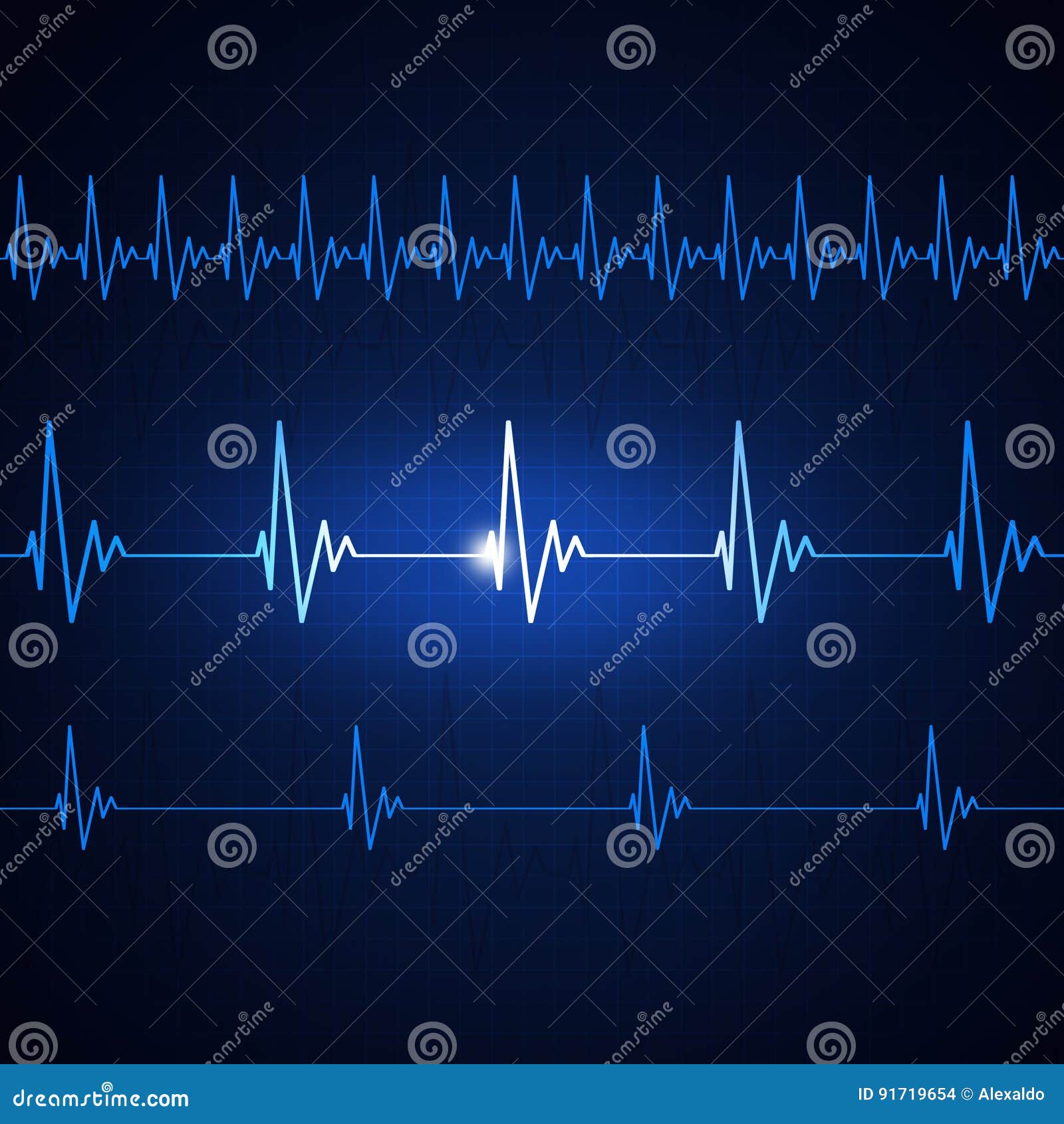 Rhythms of a Heart stock illustration. Illustration of blue - 91719654