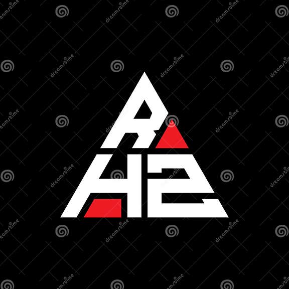 RHZ Triangle Letter Logo Design with Triangle Shape. RHZ Triangle Logo ...
