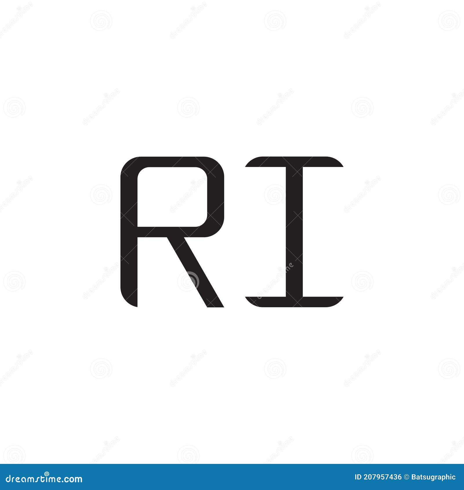 Ri Initial Letter Vector Logo Icon Stock Vector - Illustration of ...