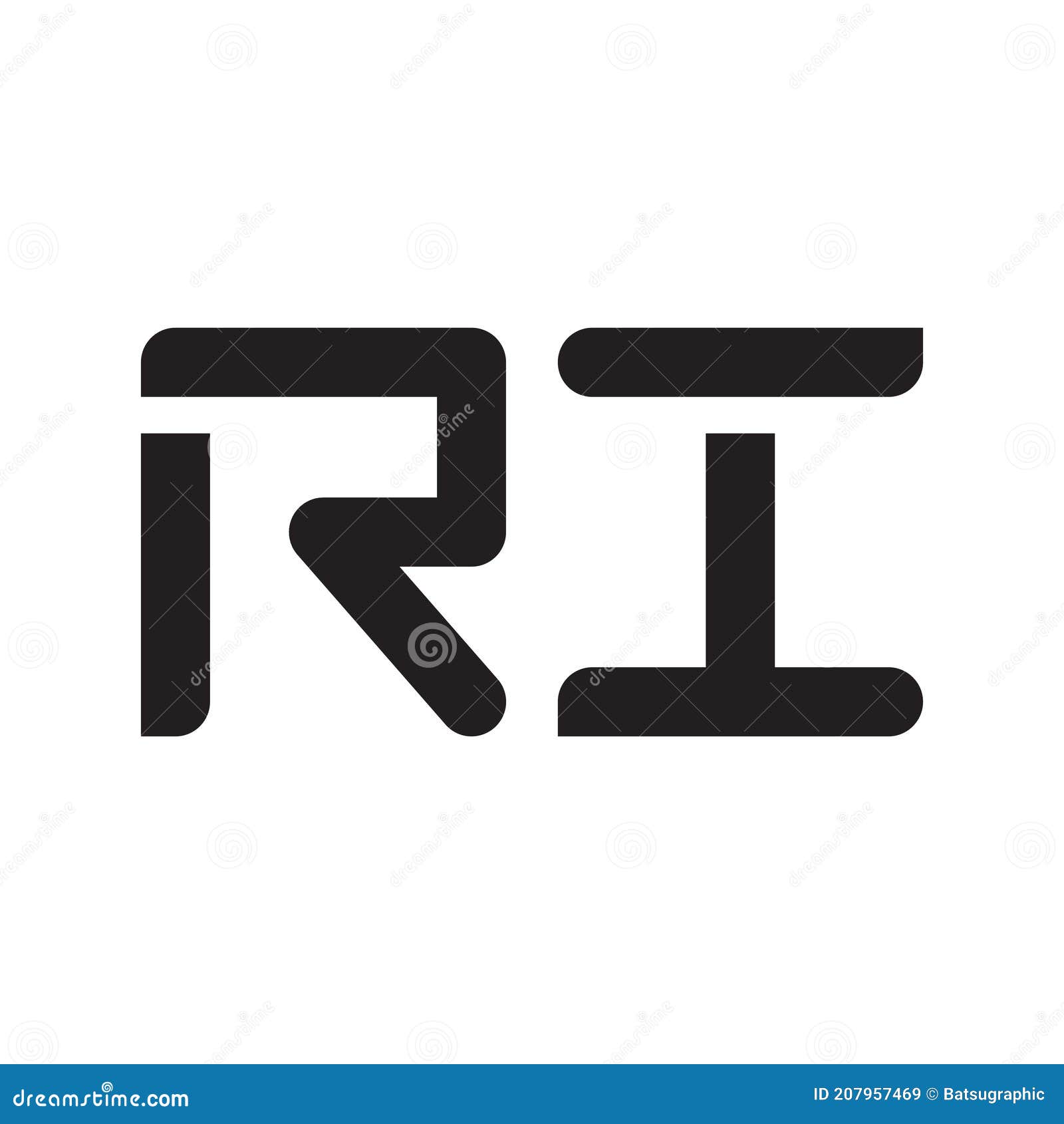 Ri Initial Letter Vector Logo Icon Stock Vector - Illustration of ...
