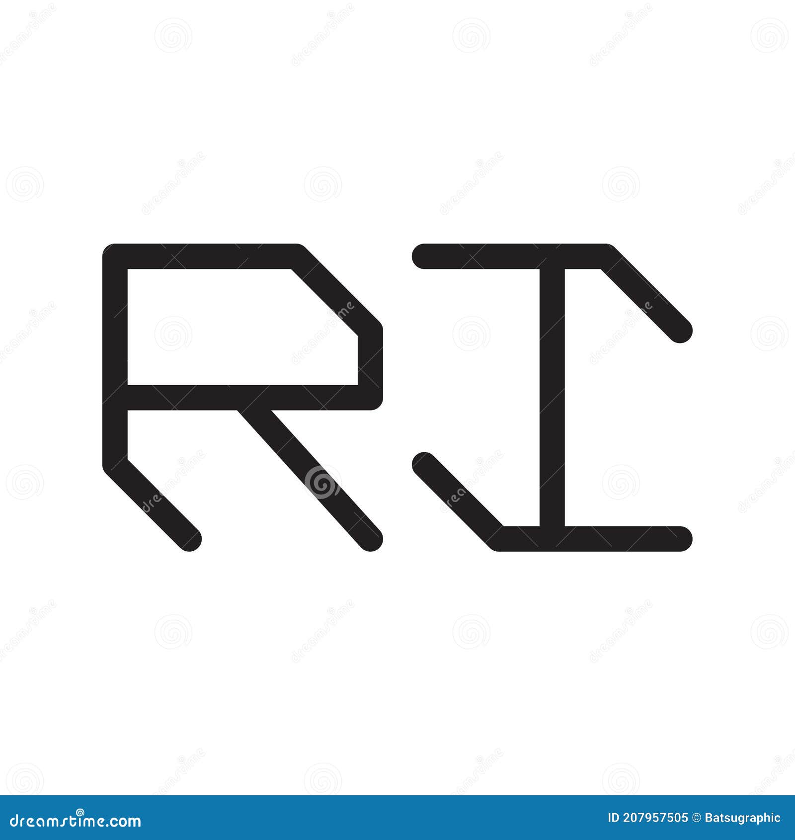Ri Initial Letter Vector Logo Icon Stock Vector - Illustration of ...
