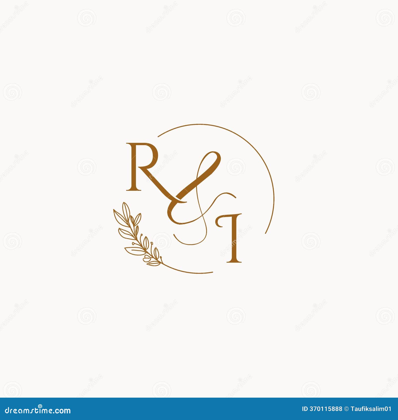 RI Initial Wedding Monogram Logo Vector Illustration | CartoonDealer ...