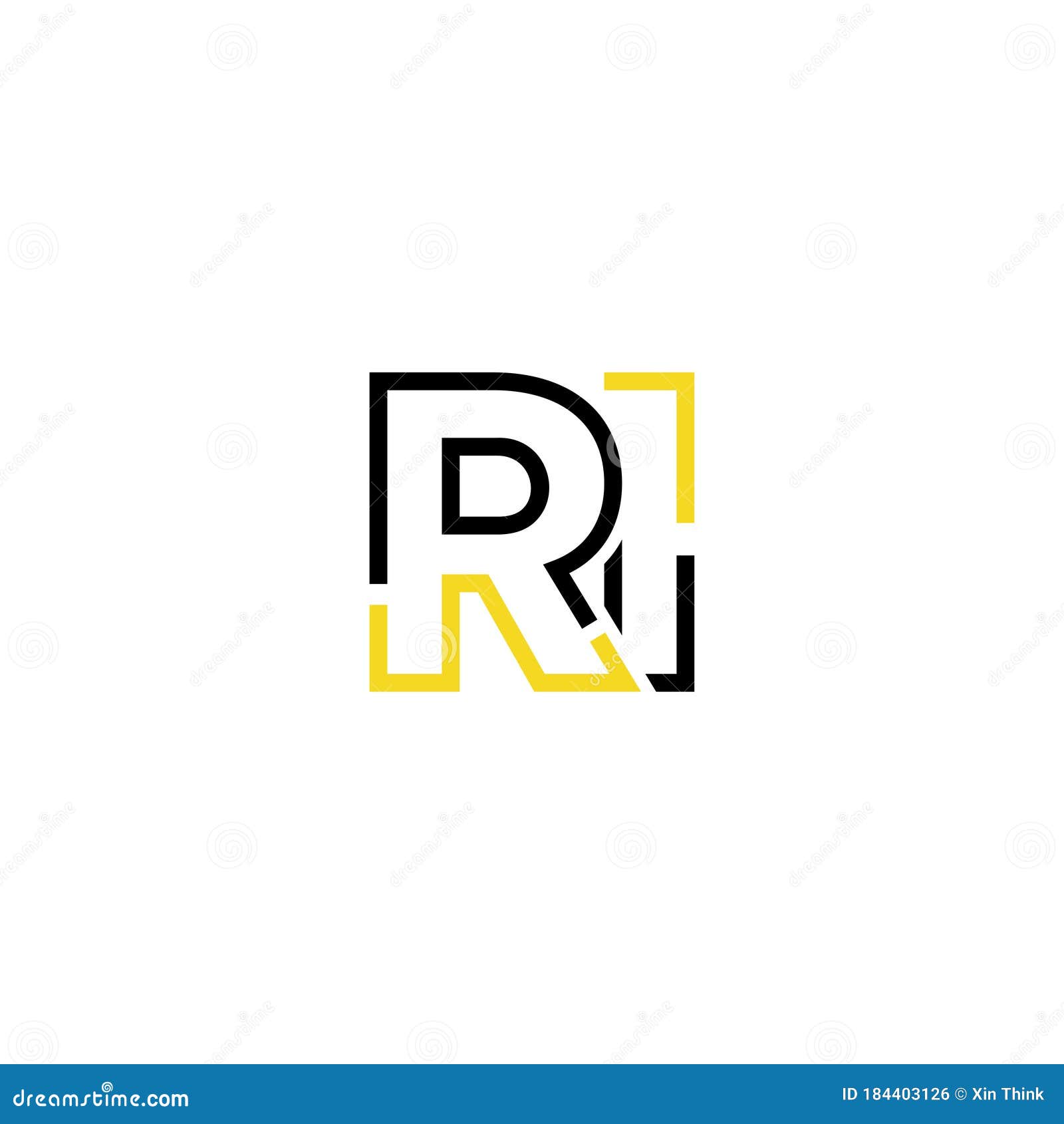 RI Letter Logo Icon Design Template Elements Stock Illustration ...