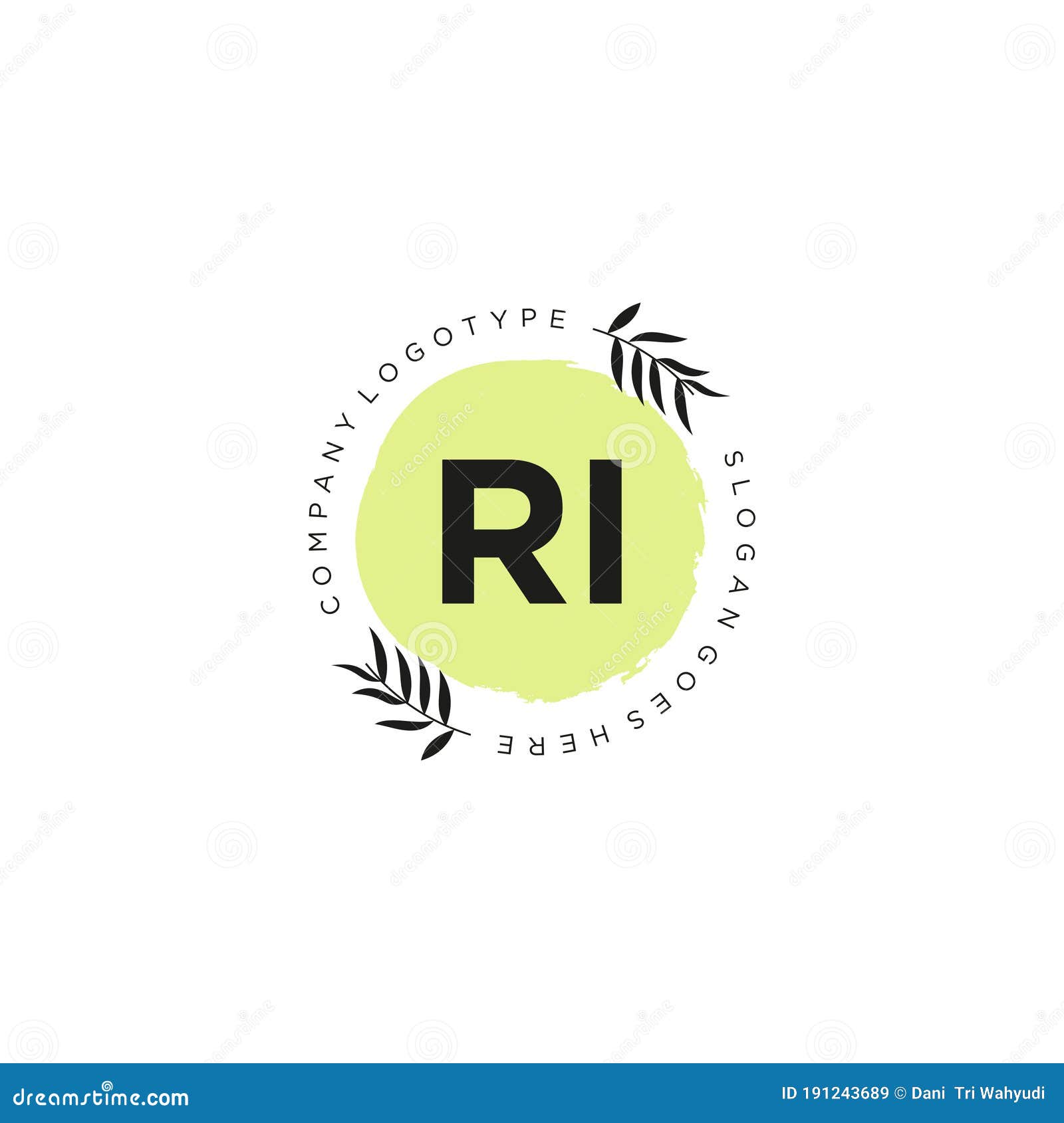 RI Letter Logo Icon Design Template Elements Stock Vector ...