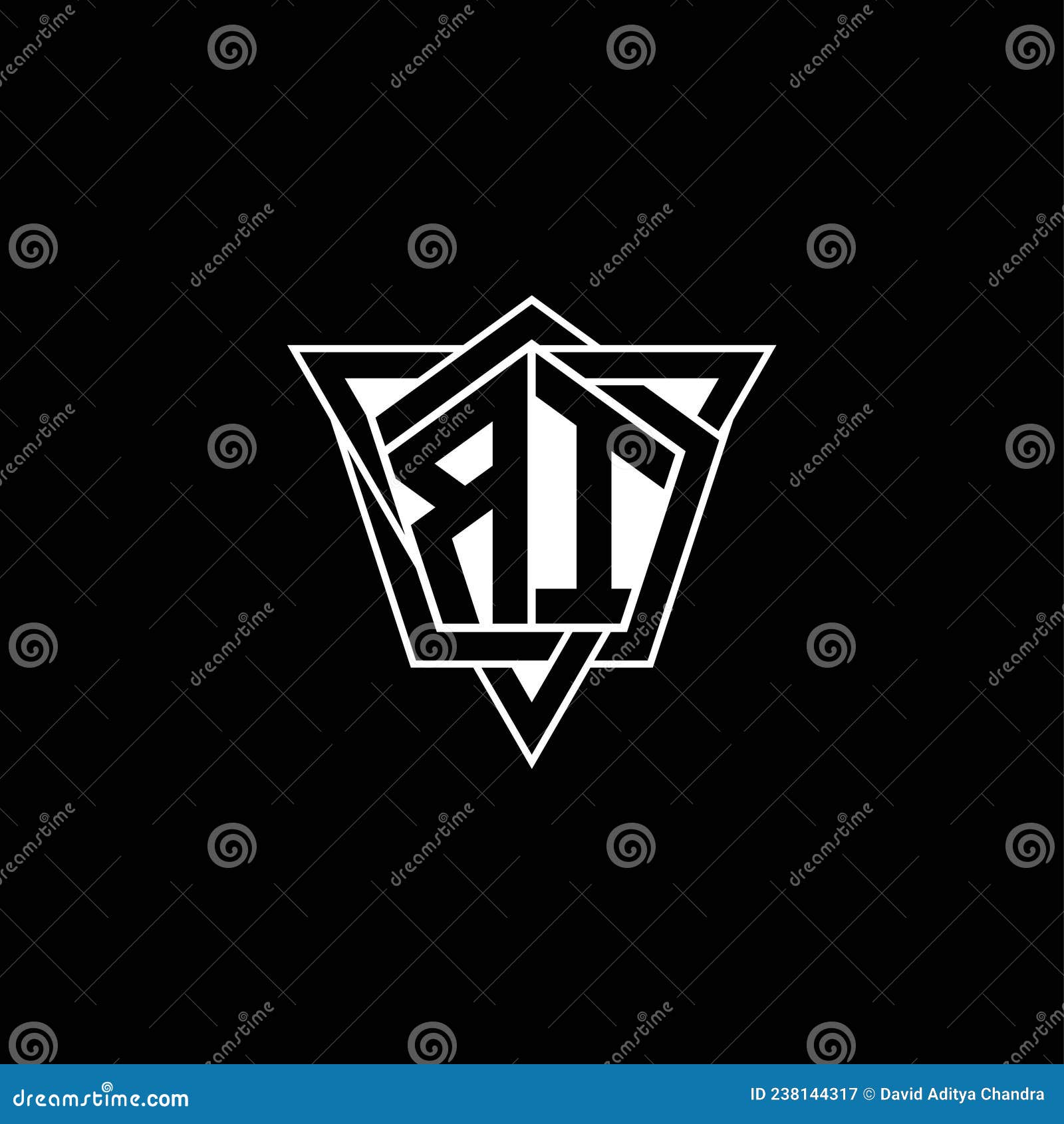 RI Logo Monogram Geometric Modern Design Stock Vector - Illustration of ...